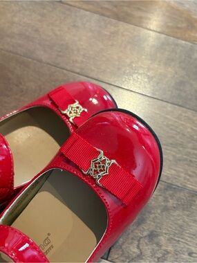 Shoes | Dr Kong Red Patent Leather Girls Mary Jane Dress Shoes Red Bow ...